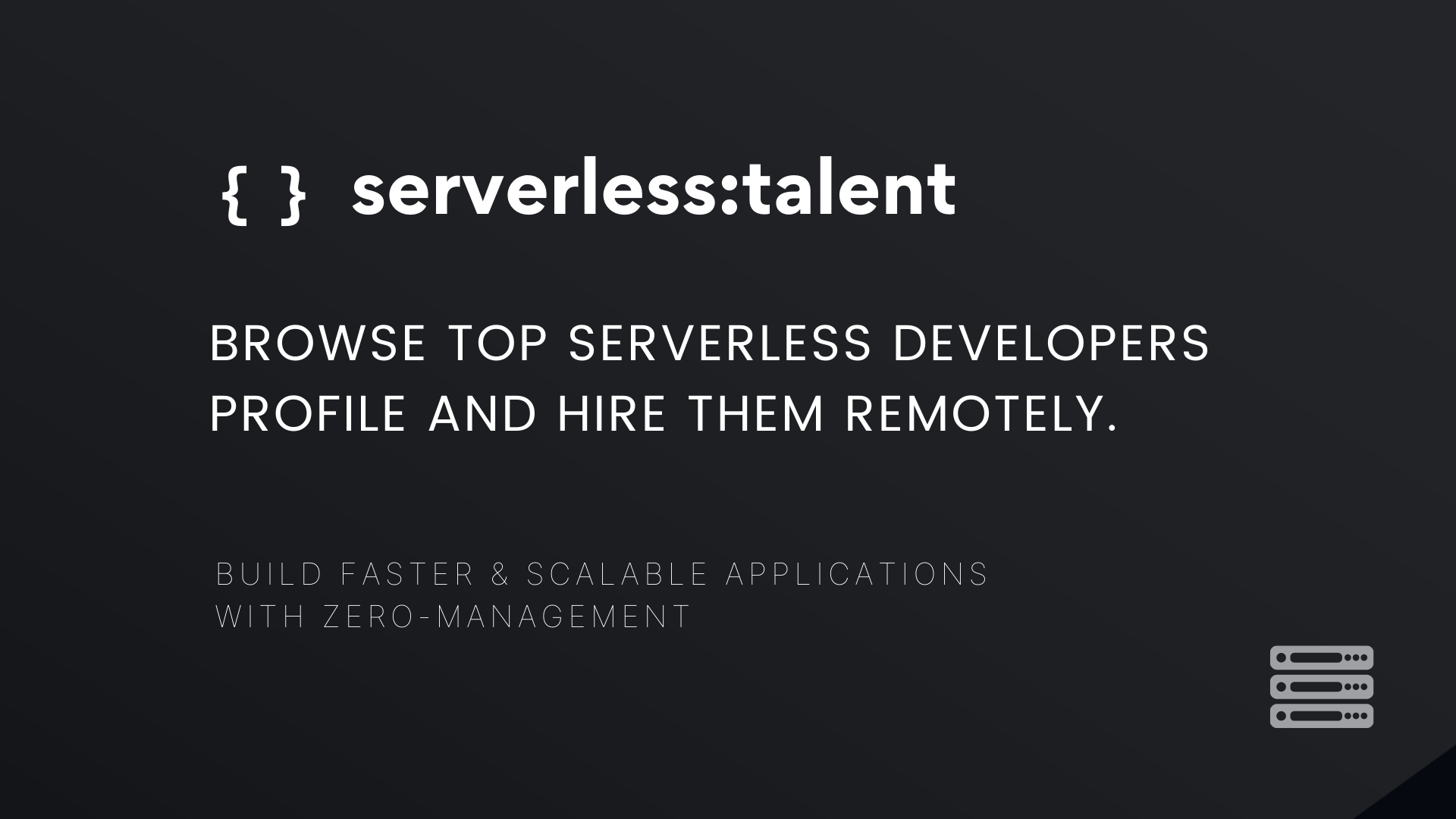 Hire Serverless Developers | serverless:talent